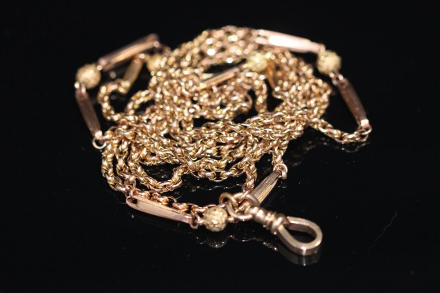 Victorian chains – 1860s and after – navette jewellery
