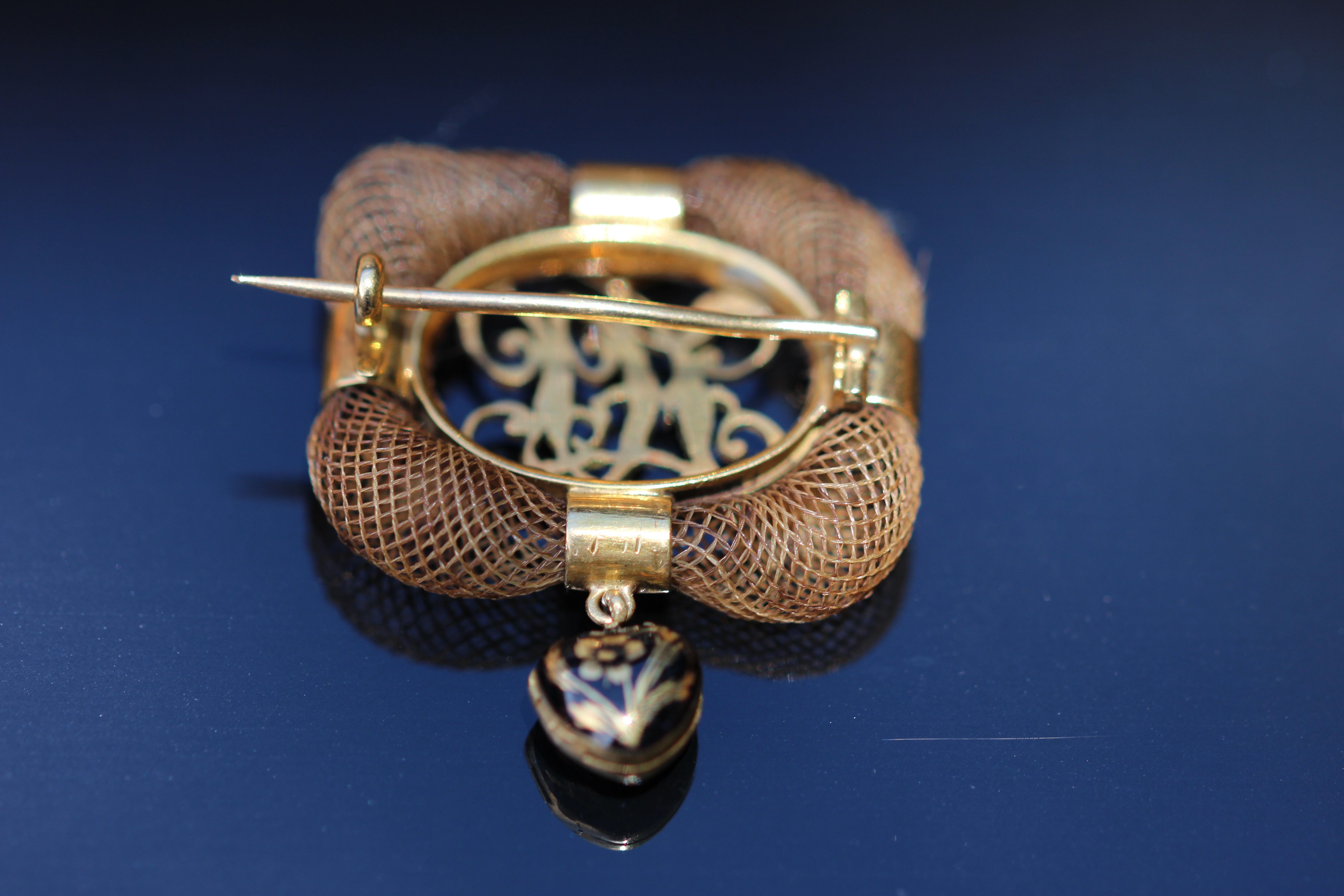 Victorian Mourning brooch – navette jewellery