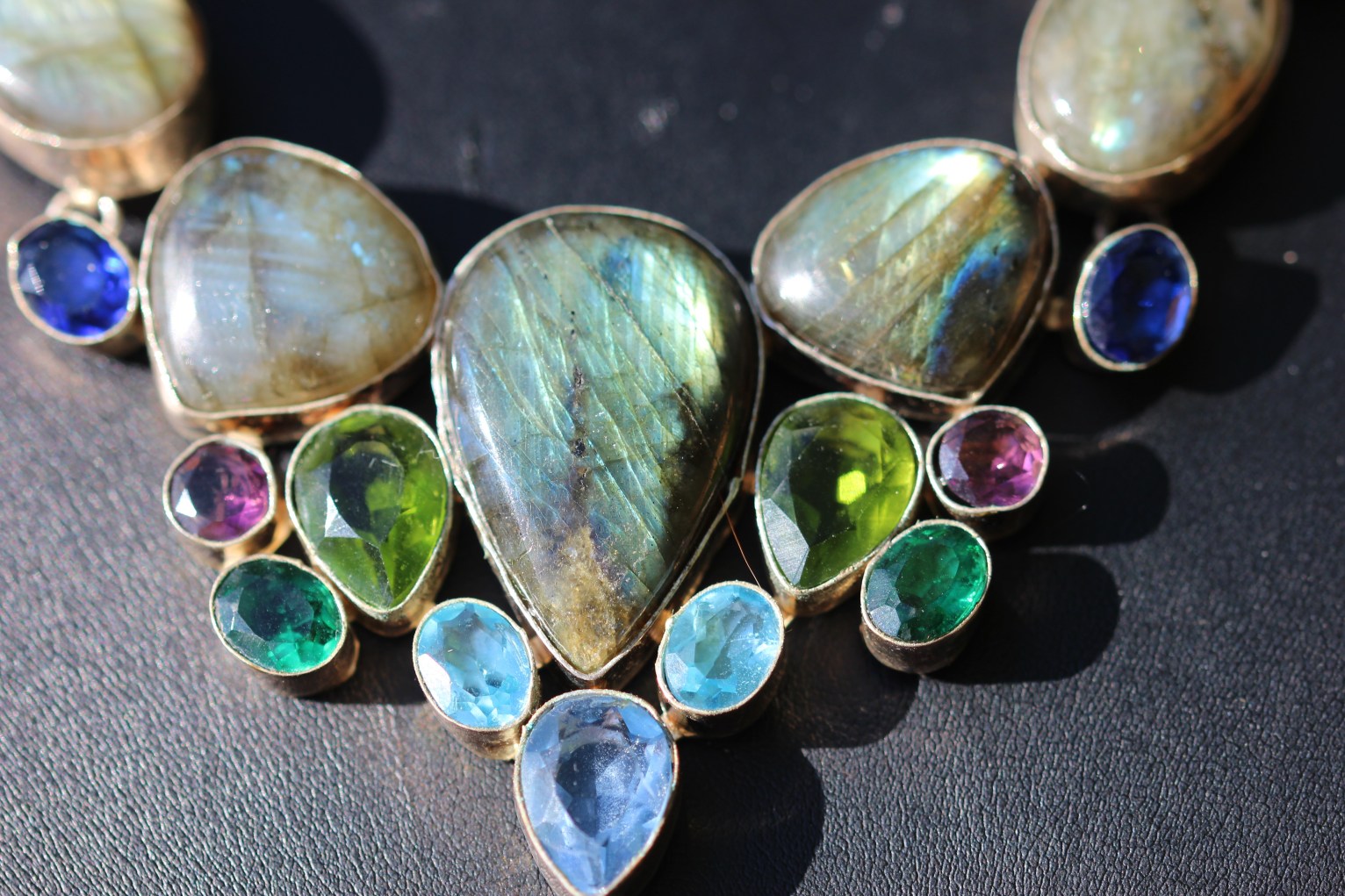 Looking inside the Stone: Iridescent sheen – navette jewellery